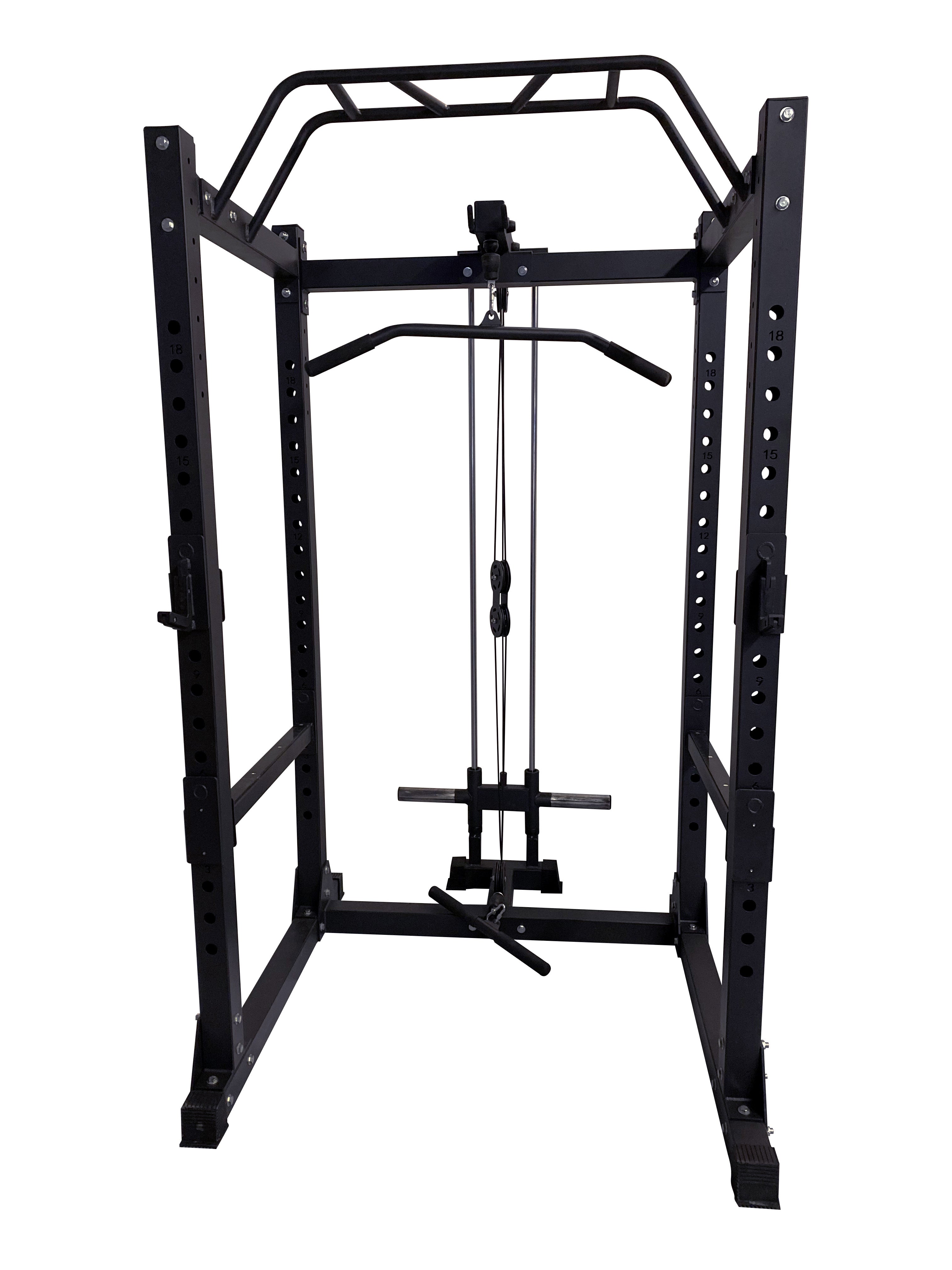 PC1 Power Rack with Lat Attachment Plates Loaded Commercial Grade – Uni ...